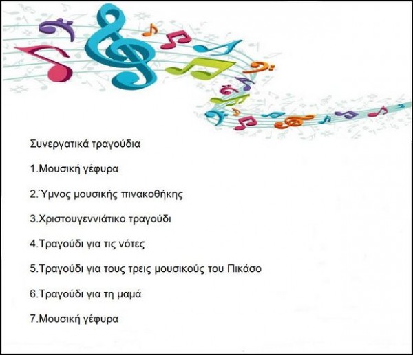 CD συνεργατικών τραγουδιών / Μουσική Πινακοθήκη - Etwinning